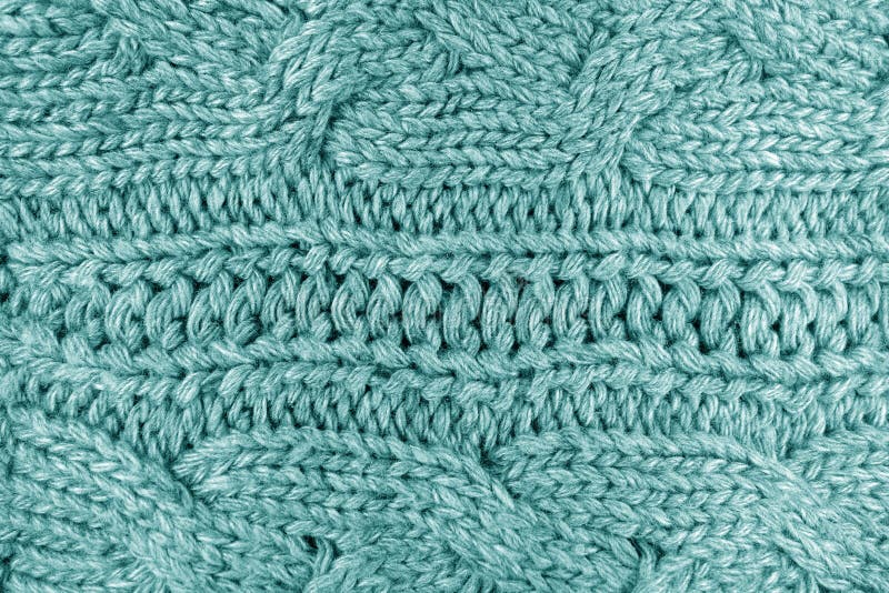 Warm Knitting Texture in Cyan Color Stock Photo - Image of decorative ...