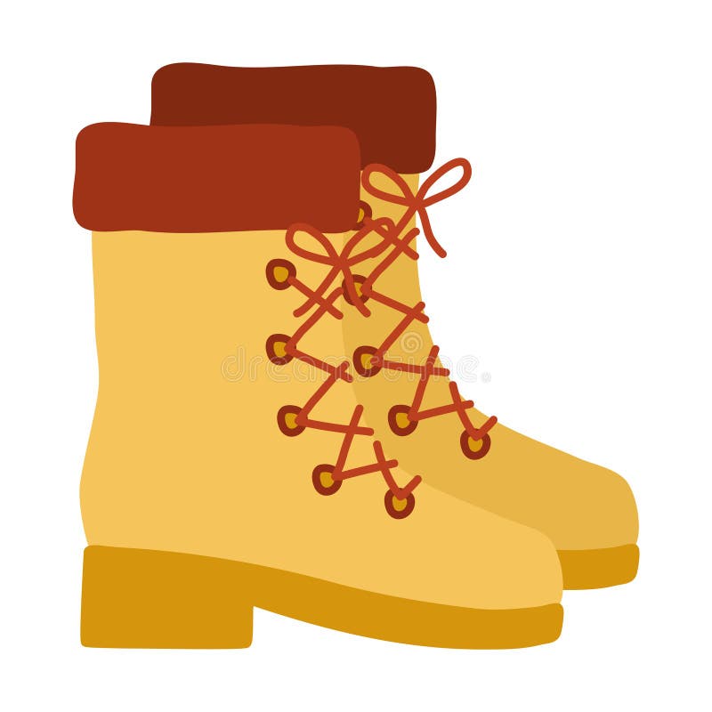 Warm Lace Up Autumn or Winter Suede Boots, Vector Stock Vector - Illustration of foot, lace ...