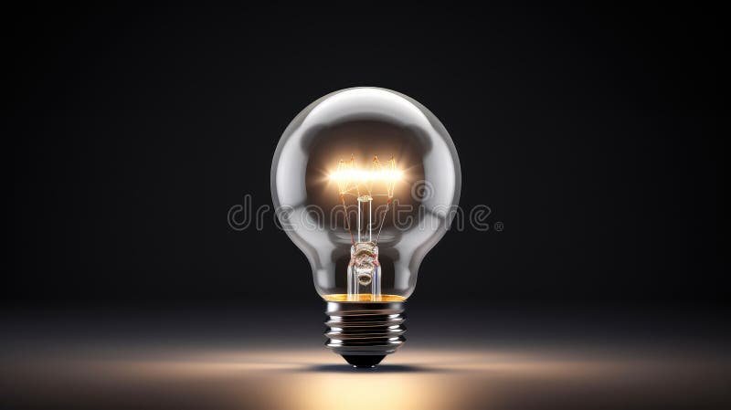 Warm Led Bulb White Background Stock Illustration - Illustration of ...