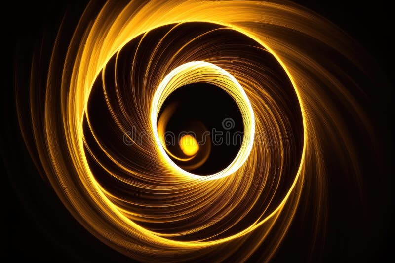 Warm Light Abstract Circle Backdrop with Long Exposure for Your Design ...