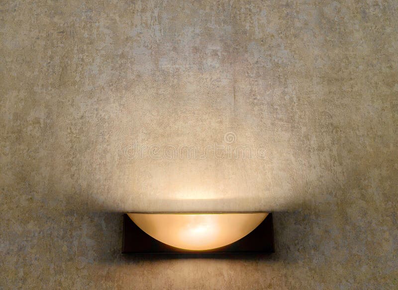 Warm Light Bulb on the Wall Facing Up Stock Photo - Image of ...