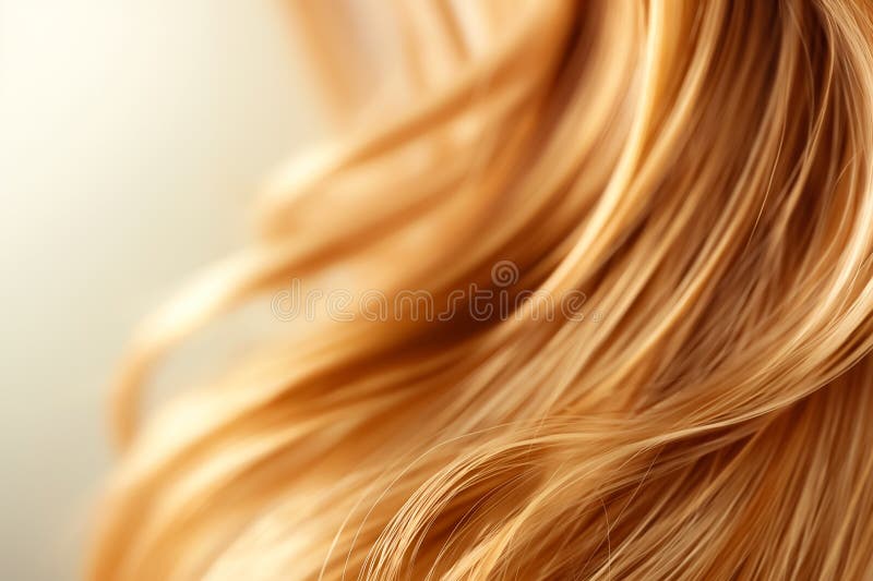 The Warm Light Highlights the Soft, Wavy Texture of Golden Hair ...