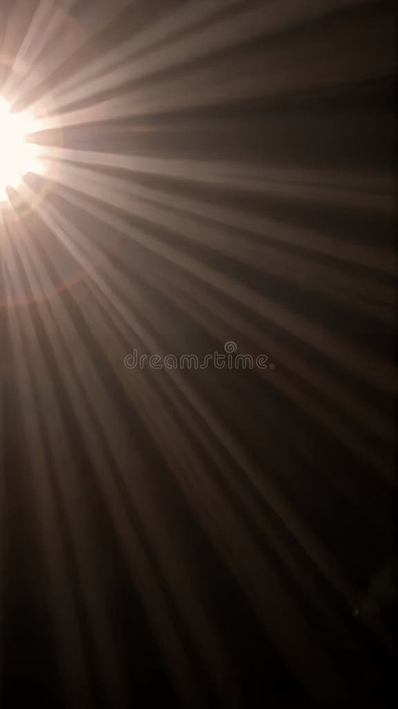 Warm Light Rays Burst through the Darkness Stock Illustration ...