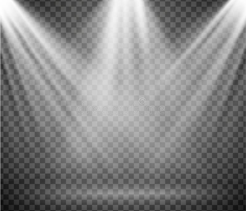 Warm Light Set of Bulb on a Transparent Stock Illustration ...