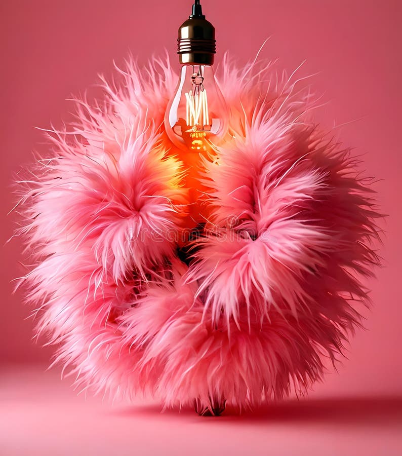 Cozy Pink Fluff Illuminated Stock Image - Image of illumination ...