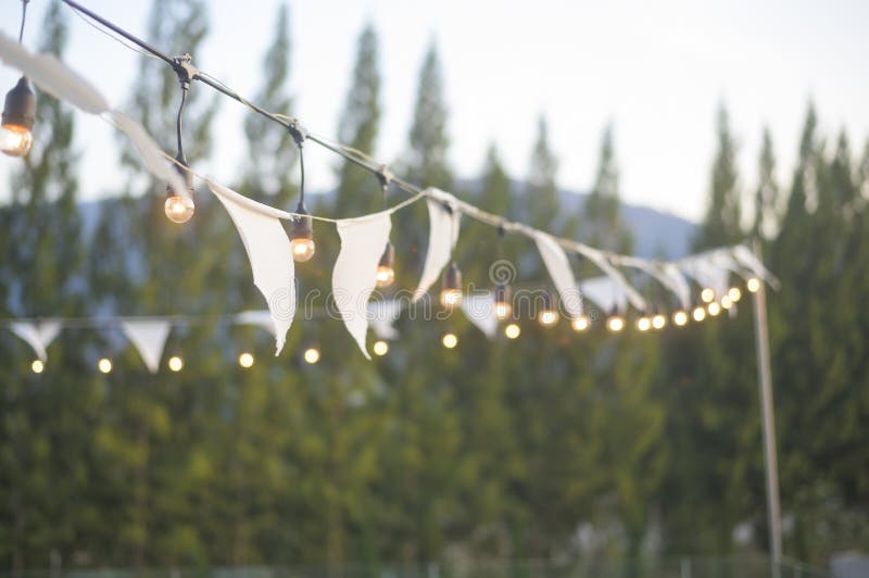 Warm Lighting Festival Decorative String Lights Hang and Glow Outdoors ...