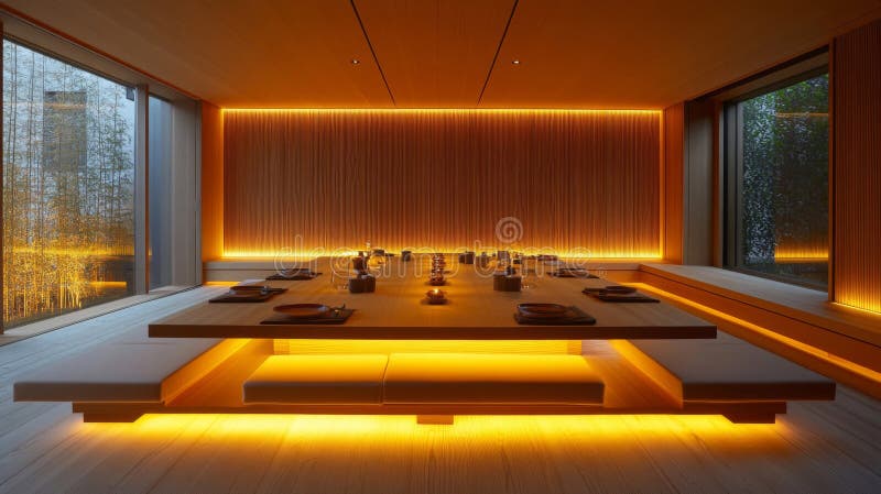 A Minimalist Japanese Style Interior with Clean Lines and Natural ...