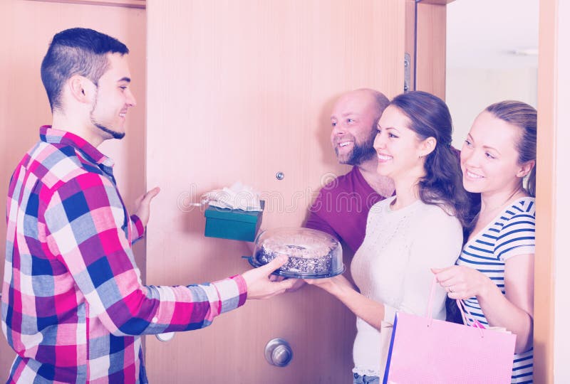 Warm meeting stock image. Image of years, twenty, gloves - 19372131