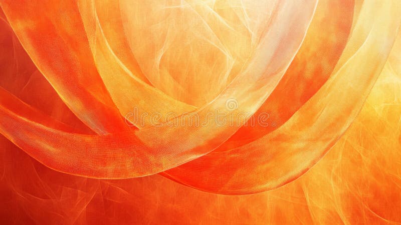 Warm Orange Abstract Texture with Flowing Ribbon Lines and Gradient ...