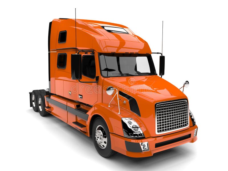 Orange Semi Truck Stock Illustrations – 299 Orange Semi Truck Stock ...