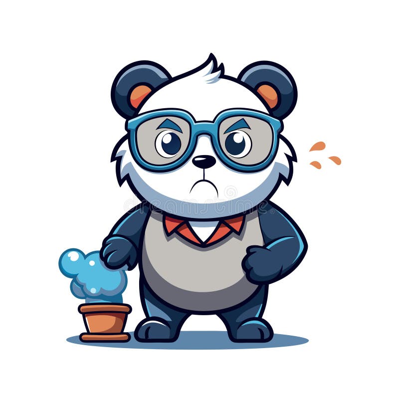 Warm Panda Construction Illustration for Creative Designs Stock Photo ...