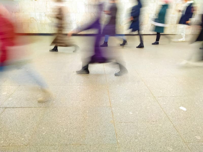 Warm Photo with Blurry People in Motion Stock Image - Image of hour ...