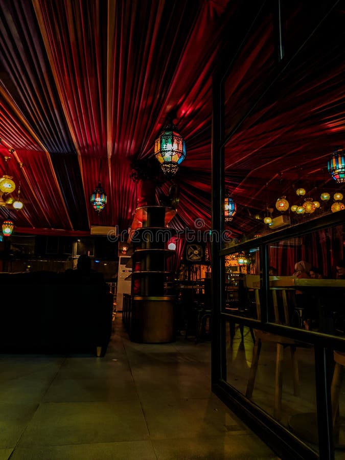 Warm place with full light stock photo. Image of nightclub - 207601256