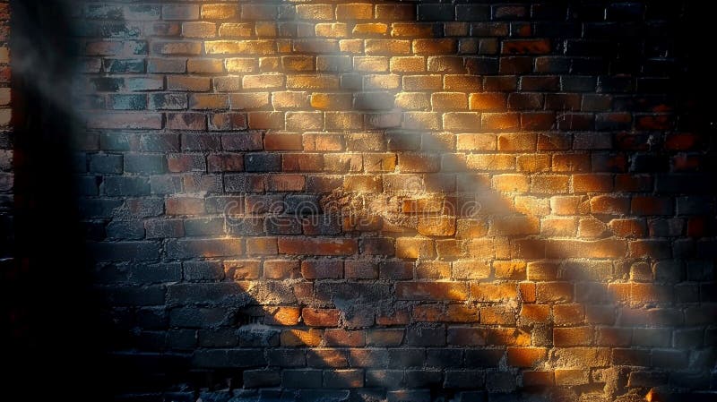 Warm Rays of Sunlight Filter through, Casting Patterns on the Weathered ...