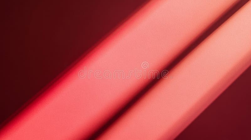 A Warm Red Light Creates Gentle Shadows on a Textured Surface, Forming ...