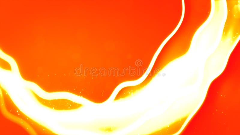 Warm Red - Orange Agleam Curved Figures - Abstract 3D Illustration ...