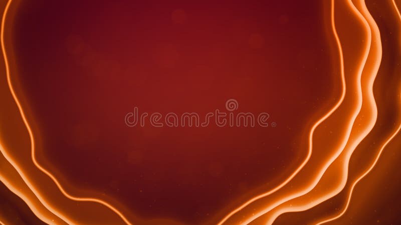 Warm Red - Orange Winking Curved Forms - Abstract 3D Rendering Stock ...