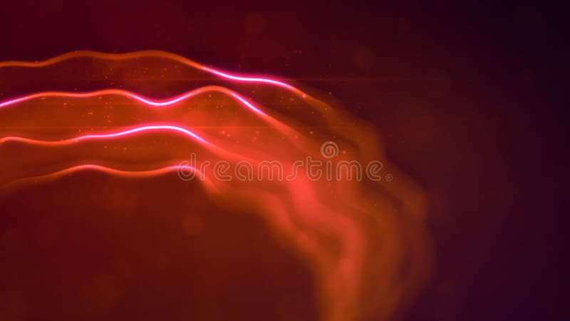 Warm Red - Orange Winking Delicate Forms - Abstract 3D Rendering Stock ...
