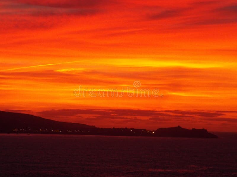 Sunset Cloud Patterns at a Cornish Beach Stock Photo - Image of evening ...