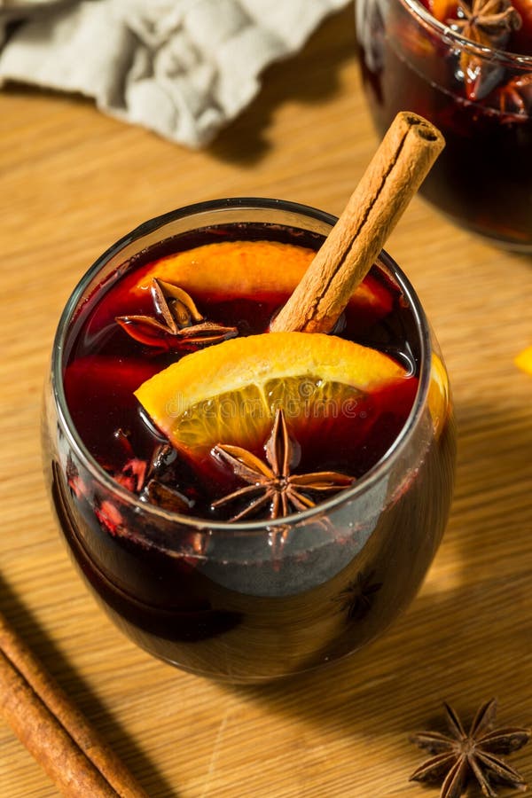 Warm Refreshing Red Mulled Wine Stock Photo - Image of wine, festive ...