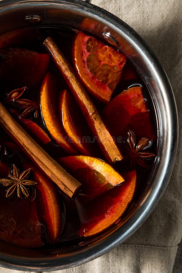Warm Refreshing Red Mulled Wine Stock Photo - Image of mulled, winter ...