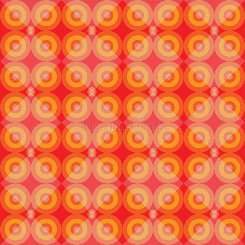 Warm Retro Seamless Pattern with Circles Blackground Stock Vector ...
