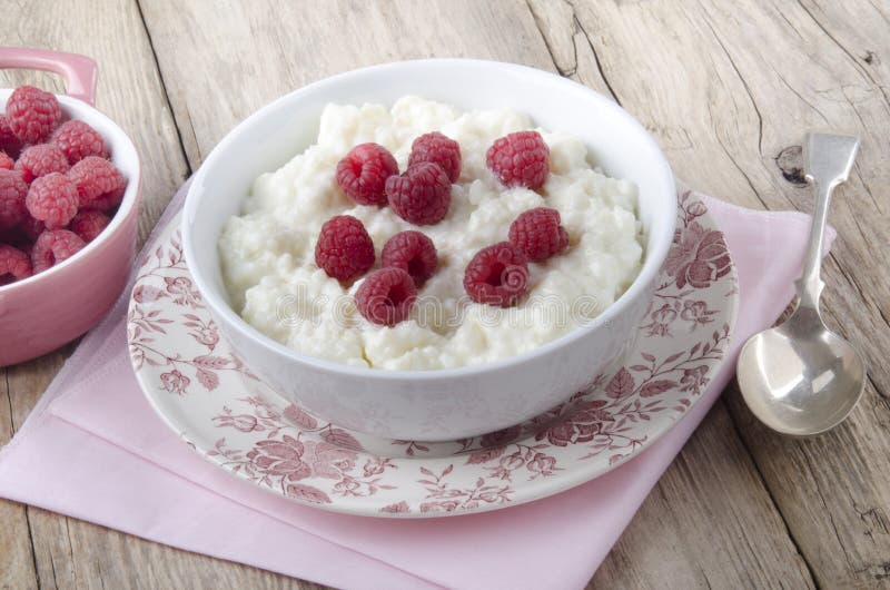 Rice Pudding with Jam stock image. Image of dessert, raspberry - 25440093