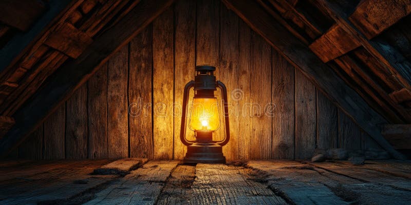 A Warm, Rustic Barn with Glowing Lantern Light, Evoking Nostalgia ...