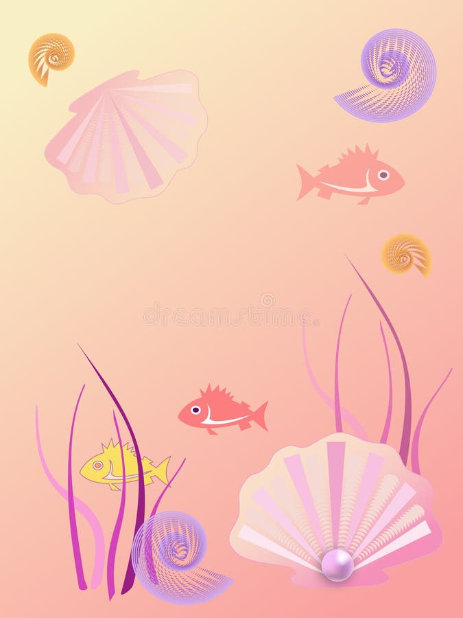 Warm sea background stock illustration. Illustration of spiral - 17722076