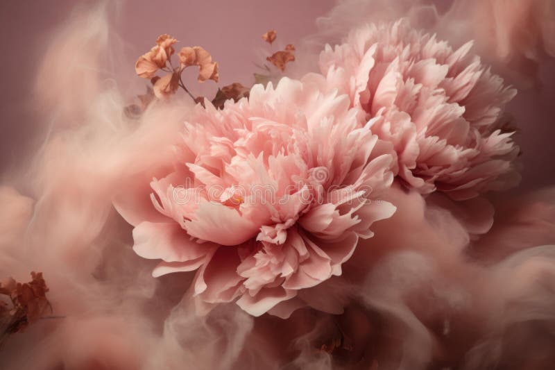 Warm Smoke Peony Pink. Generate Ai Stock Photo - Image of abstract, background: 314059880