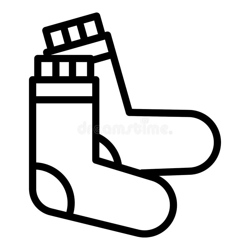 Socks icon, outline style stock vector. Illustration of cold - 79540551
