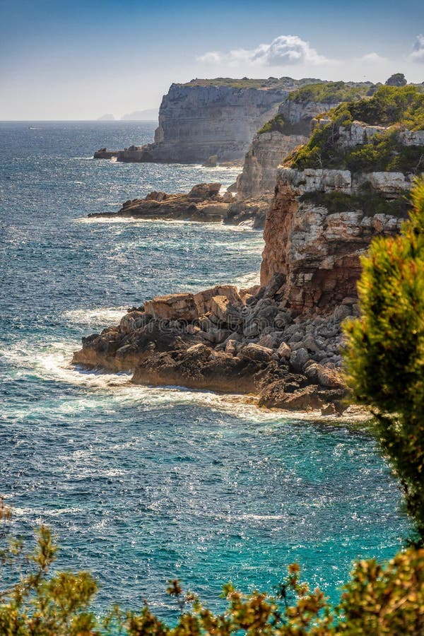 Warm Spring Day in Calo Des Moro Beach, Mallorca, Spain Stock Photo ...