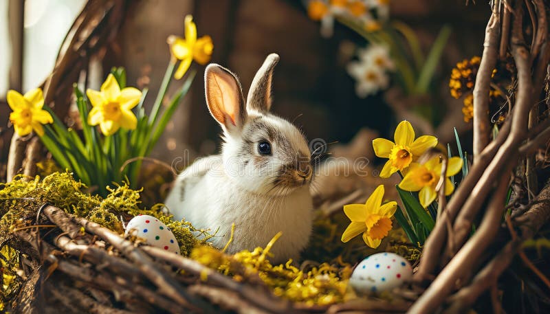 Easter rabbit stock photo. Image of traditional, rabbit - 12475024
