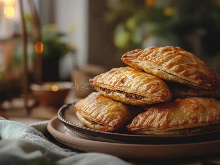 A Warm Stack of Golden Pastries on a Plate, Inviting and Delicious ...
