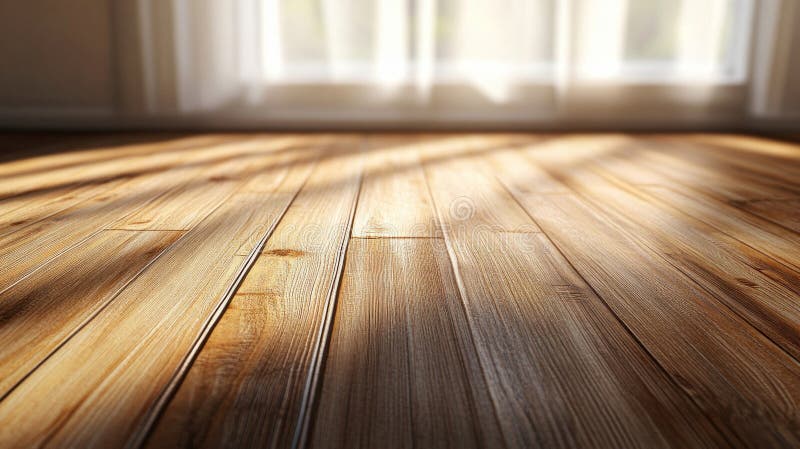 Warm Sunlight Streaming through Window Onto Wooden Floor Stock ...