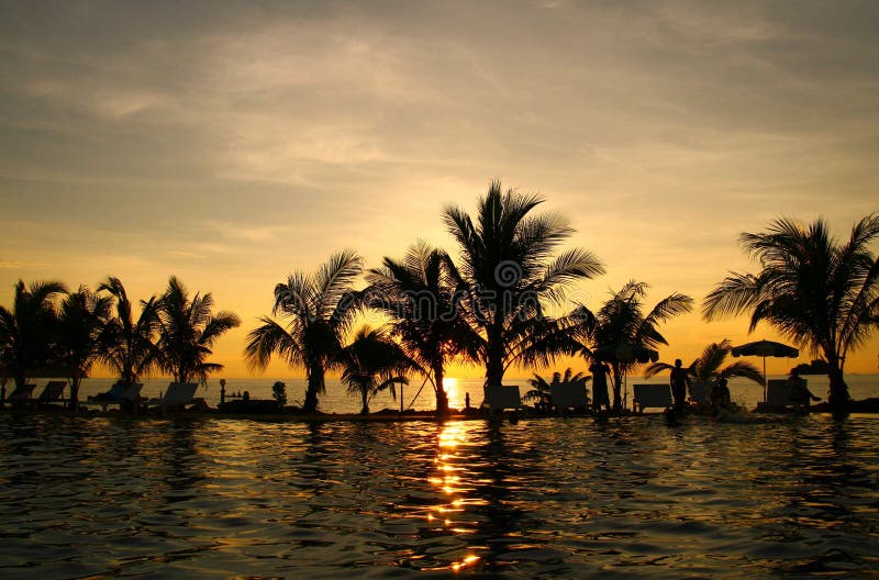 Warm sunset stock image. Image of coast, sunny, water - 32144875