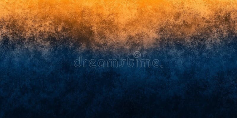 Warm Sunset Orange Fading into Deep Indigo Grainy Gradient Abstract ...