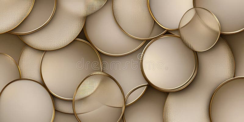 Warm Taupe Gold Overlapping Circular Patterns Soft Gradients Stock ...
