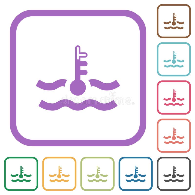 Warm Temperature Engine Coolant Simple Icons Stock Illustrations – 8 ...
