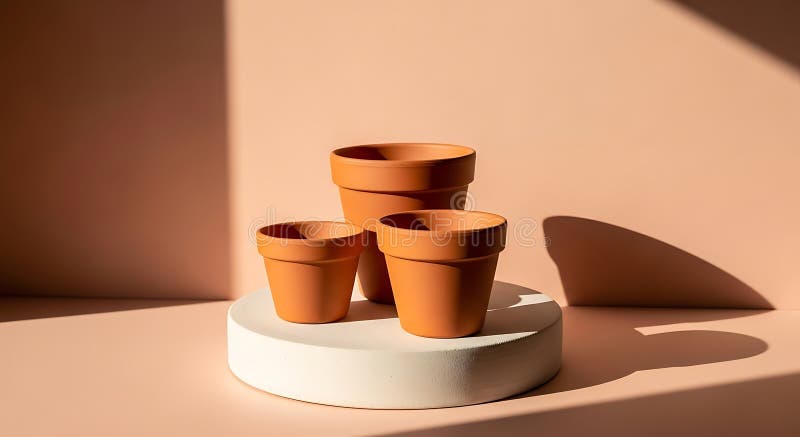 Geometric Terracotta Colored Ceramic Stand Stock Illustrations – 6 ...