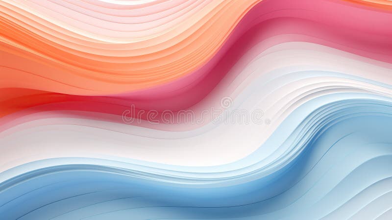 Warm To Cool Transition Wave Gradient Stock Illustration - Illustration ...