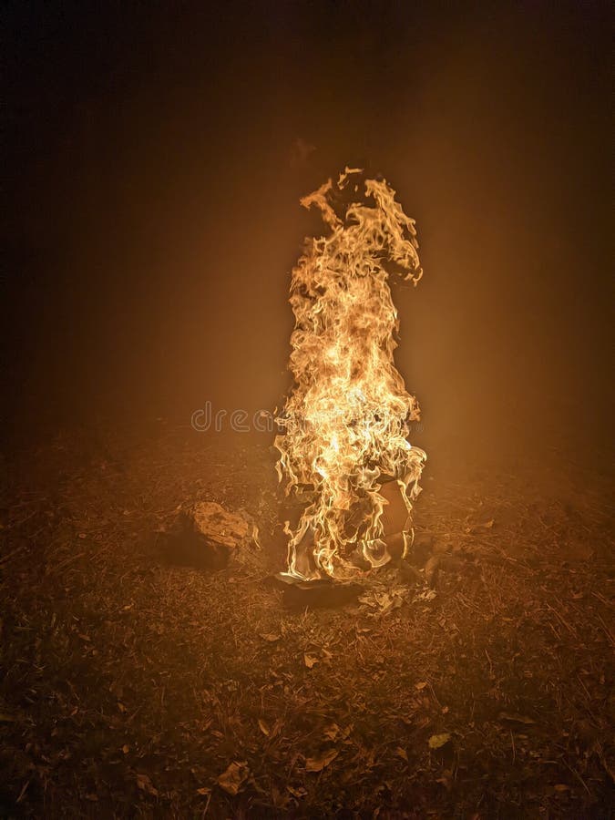 A Warm Toasty Fire in the Cold Night Stock Photo - Image of cold, warm ...