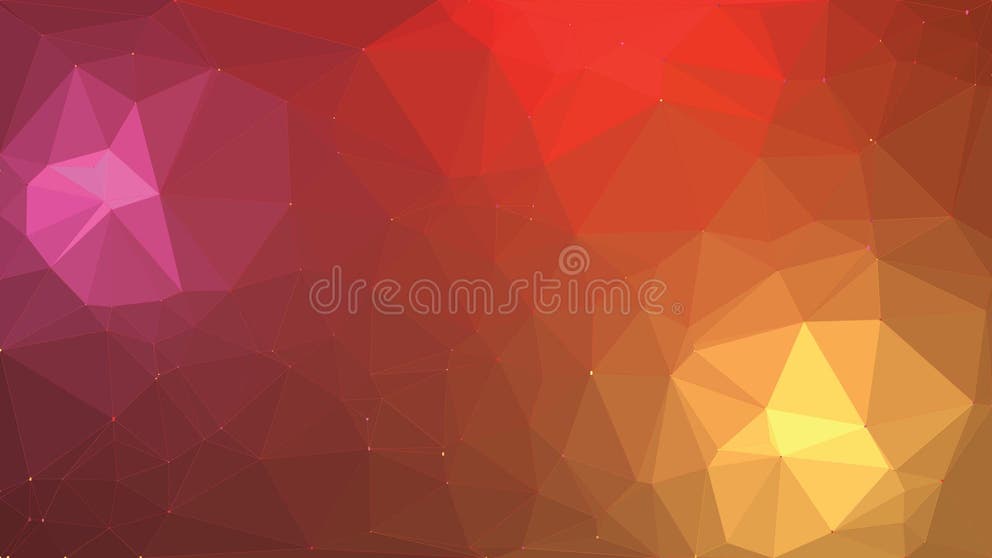 Warm Tone Abstract Triangle Low Poly Pattern with Same Tone Line Mesh ...