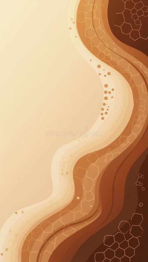 Abstract Earth Layers with Hexagonal Patterns Stock Image - Image of ...