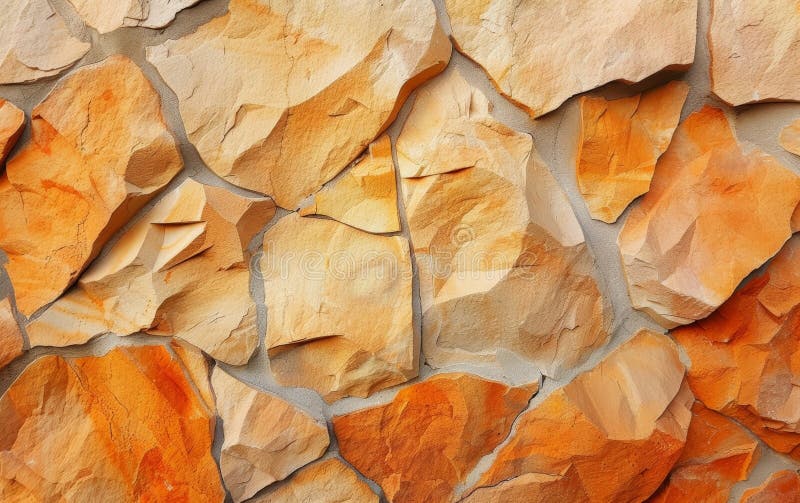 Warm-toned Stone Fragments Tightly Packed in Natural Design. Stock ...
