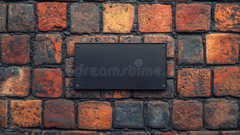 The Warm Tones of a Brick Wall are Punctuated by a Distinctive Dark ...