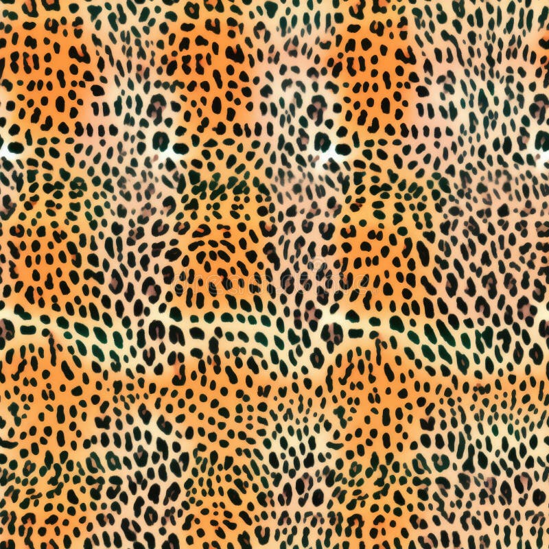 Warm Tones Leopard Spot Seamless Texture. Seamless Pattern with a ...