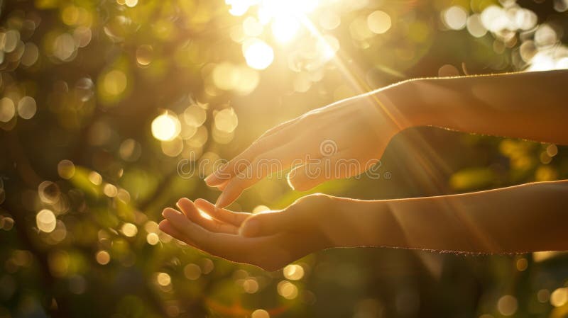 A Warm Touch of Hands. AI Generated Stock Photo - Image of holding ...