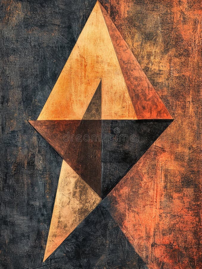 Warm Triangular Shapes Interact in a Dynamic Arrangement Against a ...