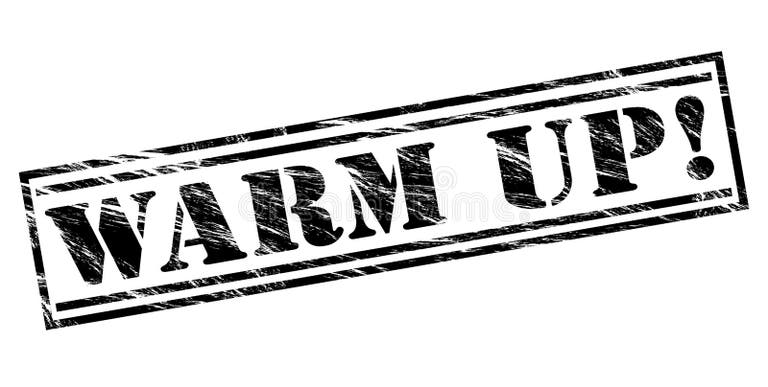 Warm up black stamp stock illustration. Illustration of stamp - 97570496